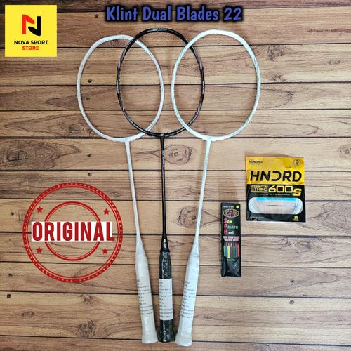 Jual Raket Badminton Klint Dual Blades 22 - Pkt 1 tnpa snar, White ...