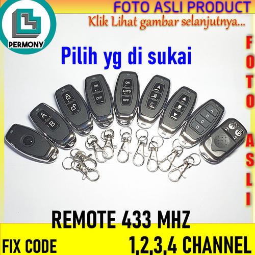Jual Remote 433 Mhz 1ch 2ch 3ch 4ch channel transmitter 433Mhz 1 2 3 4 ...