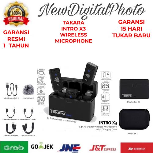 Jual Takara INTRO X3 Digital Wireless Mic Microphone with Charging Case ...
