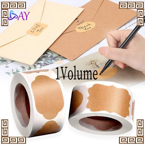 Jual Sticker Label Kraft/Blank Kraft Paper/Label Diy/Label Sticker(300 Pcs) - F54 - Kab ...
