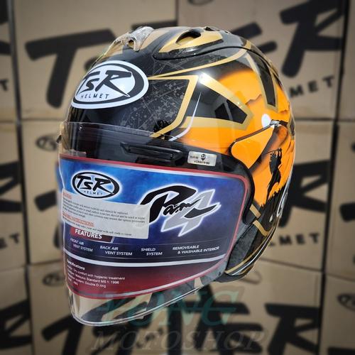 Promo Helm TSR Ram 4 Pedrosa Samurai Gold Original Half Face TSR Helmet ...