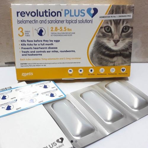 Jual Revolution PLUS 2.8-5.5 lbs Obat Tetes Kutu Kucing Kitten ( 1Box ...