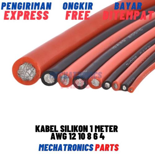 Jual Kabel Silikon 1 Meter Awg 200C 600V High Temperature Extra Soft ...