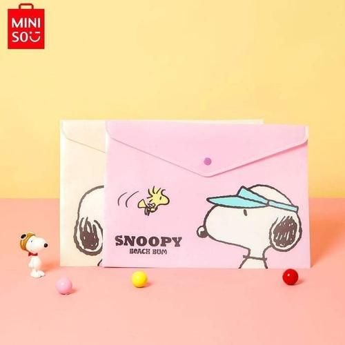 Jual Folder Berkas A4 MINISO Snoopy Summer Travel Collection A4 File ...
