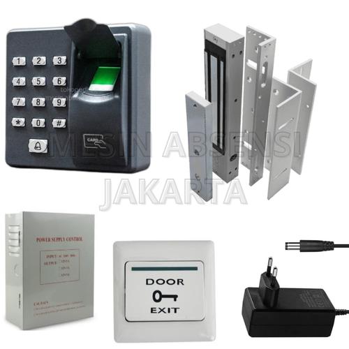 Jual Paket akses door fingerprint zkteco x6 access door rfid access ...