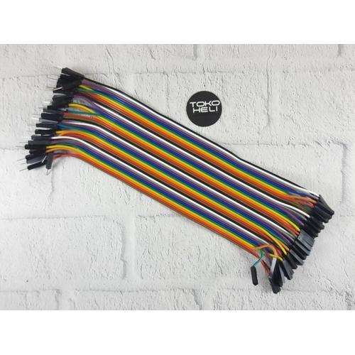 Jual 40pcs 20cm Dupont Cable Wire 2.54mm Male to Female Pin Connector ...