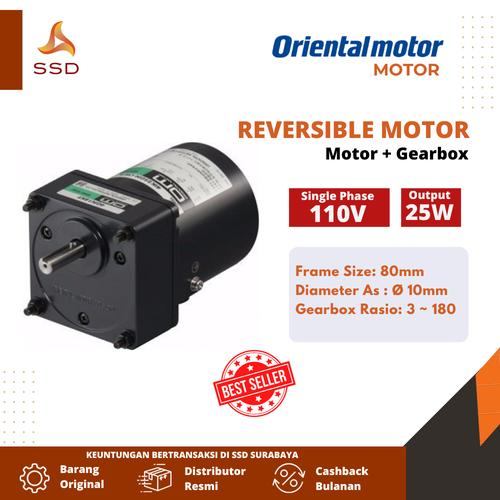 Jual Oriental Motor 25W Single Phase 110V 4RK25GN-AW2L2 + Gearbox set ...