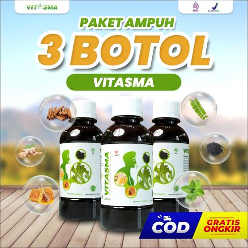 Jual Paket 3 Botol Vitasma-Obat Asma Batuk Sakit Radang Tenggorokan ORI ...