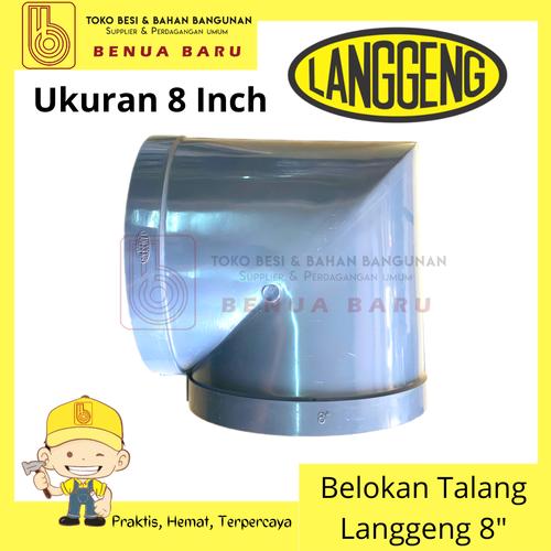 Jual Belokan Siku L Talang Air 8" Setengah Lingkaran Letter L Langgeng ...