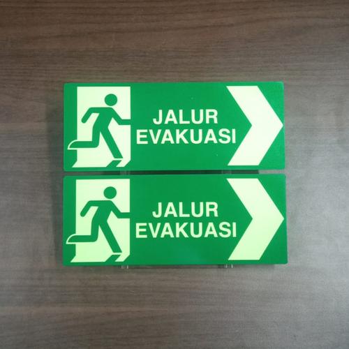 Jual Jalur Evakuasi / Exit Sign (GLOW IN THE DARK) Akrilik - 20 x 8cm ...
