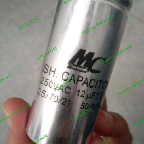 Jual kapasitor capacitor pompa running mc 12uf 12mf 12 uf mf 250vac ...