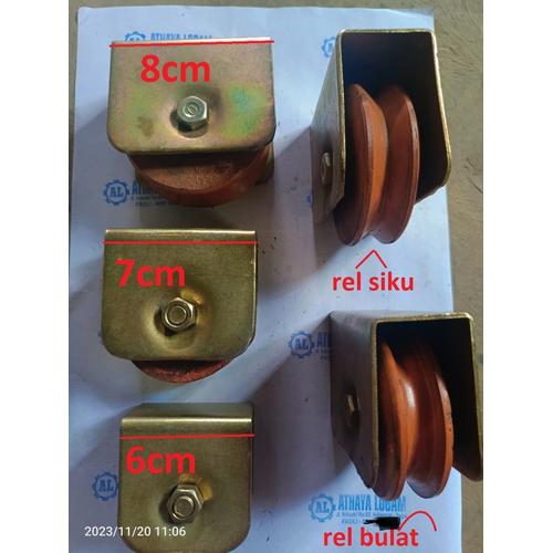 Promo TERMURAH roda pagar pintu besi dorong 6cm 7cm 8cm 10cm - 6cm ...