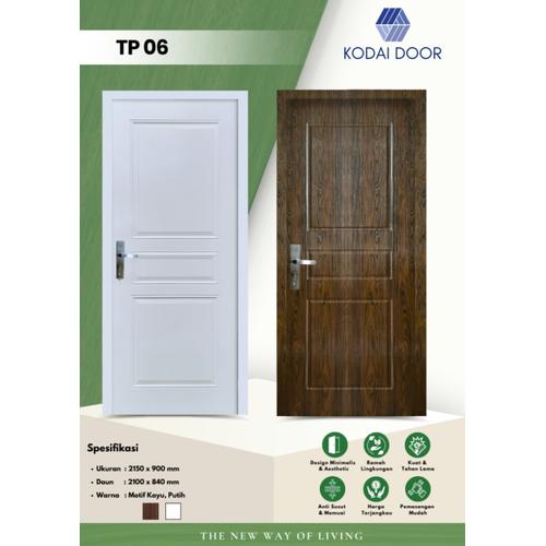 Promo Pintu Kamar | Pintu Engineering Door 90x215 TP 06 KODAI - Cokelat ...