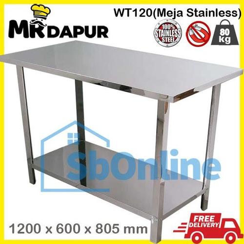 Jual Work Table Meja Kerja Stainless Steel Mr Dapur Wt 1 Original ...