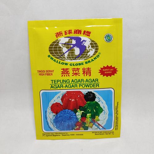 Jual Agar-agar Powder / Agar agar bubuk SWALLOW GLOBE 7 gr - Putih ...