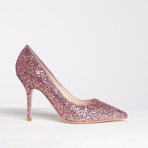 Jual Chloe Liem | Glitter Italian Sole Heels Pink - Kota Surabaya ...