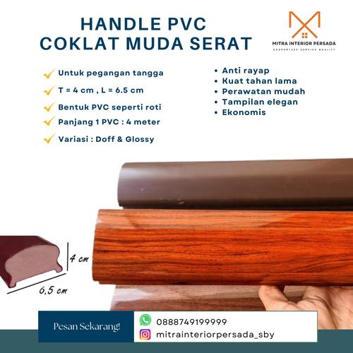 Promo Railing tangga Hand railing PVC pegangan railing coklat muda ...