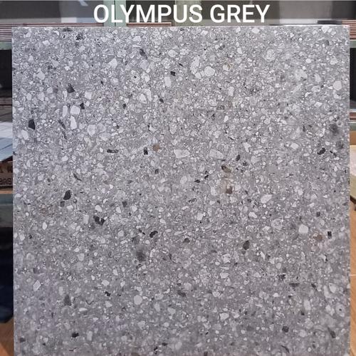 Jual Keramik 60x60 kasar Mass Olympus grey kw1 motif terazzo grey - Kab ...