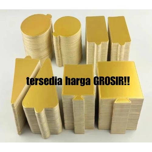 Jual 100pcs alas tatakan kue gold alas donut cake alas slice cake ...