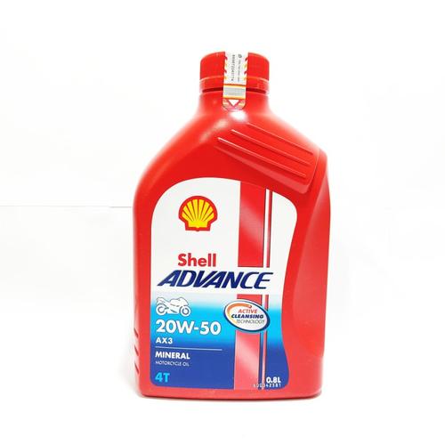 Jual Oli Motor Bebek Shell Advance AX3 20W-50 800ml Mineral 100% Asli ...