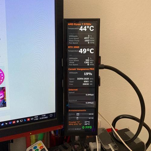 Jual Layar LCD Strip Panjang 8.8 Inci Port USB Kompatibel dengan HDMI ...