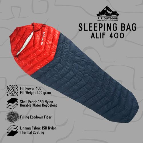 Jual Sleeping Bag Ultralight Ecodown Fiber + Thermal Alif 400 Fp Hangat ...