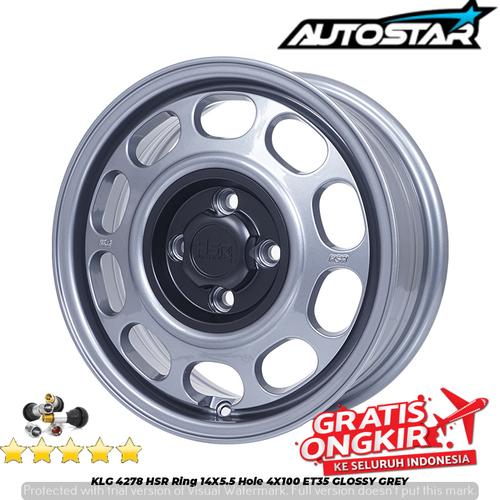 Jual VELG MOBIL RACING HSR KLG R14 PCD 4X100 MODEL RETRO BINGO EV BRIO ...