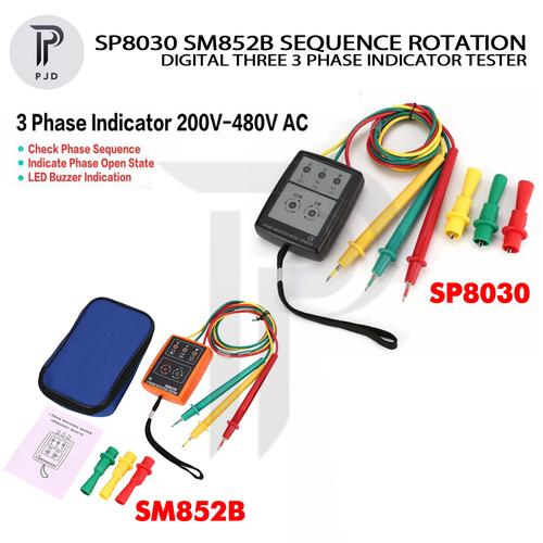 Jual Digital Three 3 Phase Indicator SP8030 SM852B Sequence Rotation ...