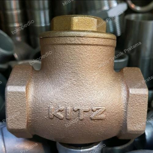 Jual Swing Check Valve Kitz 4" inch Brass Kuningan Barang Baru ...