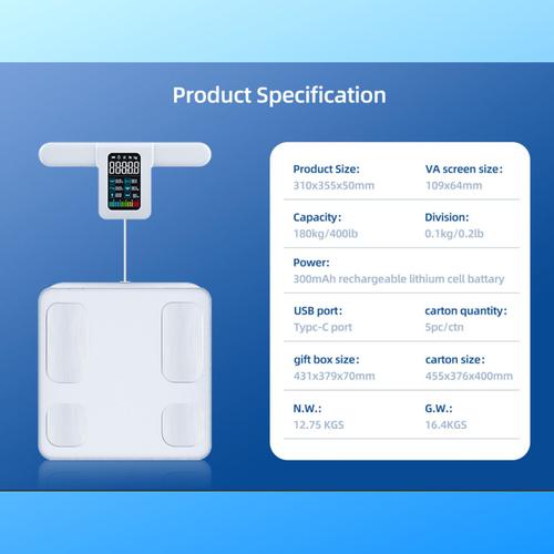 Jual Welland Smart Pro Bioimpedance Scale 8 Electrodes BMI Body Fat Scale - Jakarta Timur ...