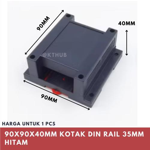 Jual 90x90x40mm Kotak Plastik Project Junction Box DIN Rail Enclosure ...