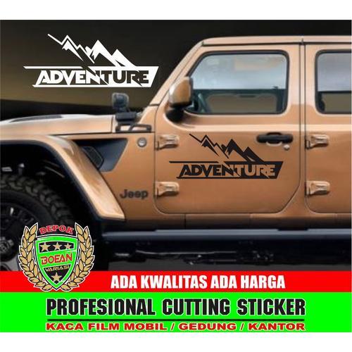 Jual Cutting sticker jeep adventure kaca body mobil - Putih, 20cm x 7 ...