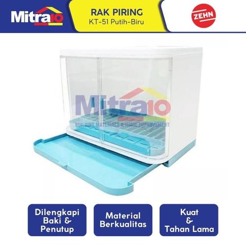 Jual ZEHN KITCHEN DISH RACK ONE LAYER KT-51 WHITE BLUE - Jakarta Barat - Mitra10 Official ...