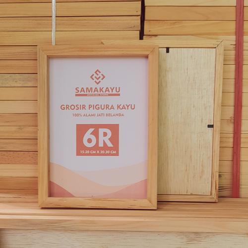 Jual Bingkai Pigura Kayu 6R / Bingkai Kayu / Frame Kayu Jati Belanda ...