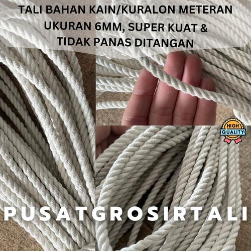 Jual TALI TAMBANG KAIN 6MM METERAN/ TALI BAHAN KAIN 6MM/ TALI KURALON ...