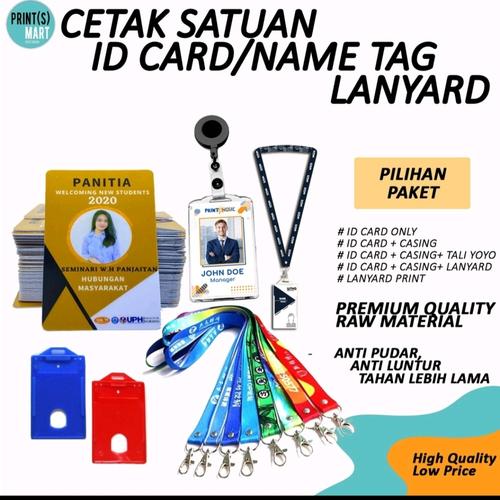 Jual [Cetak SAMPLE] ID CARD / Lanyard -Tali ID Card / Yoyo, Print ...