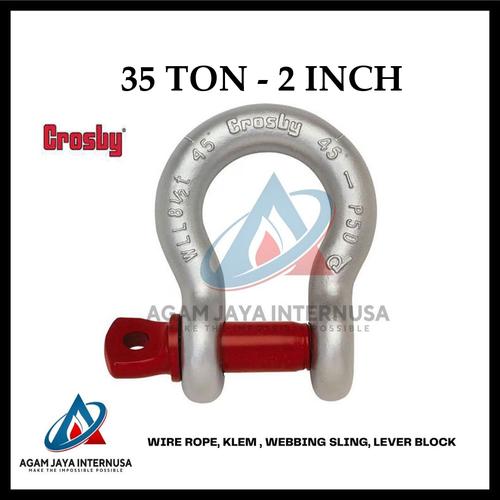 Jual Bow Shackle G209 35 Ton - 2" CROSBY Segel Screw Pin - Kota ...