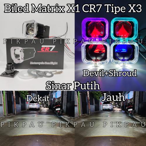 Jual CR7 Lampu LED Matrix Tipe X3 Original Dengan Shroud + Devil Eye ...