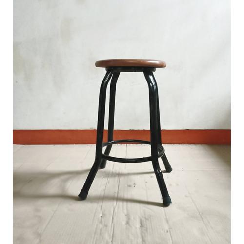 Jual Bangku Bulat Kayu Kaki Besi Tinggi 50 cm - Kota Bandung - Karya ...