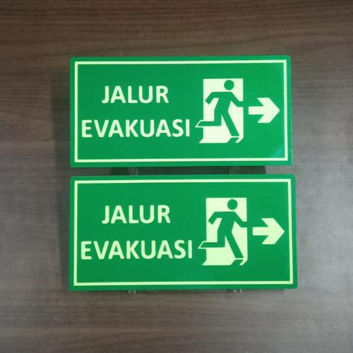 Jual Jalur Evakuasi / Exit Sign (GLOW IN THE DARK) Akrilik - 20 x 10cm ...
