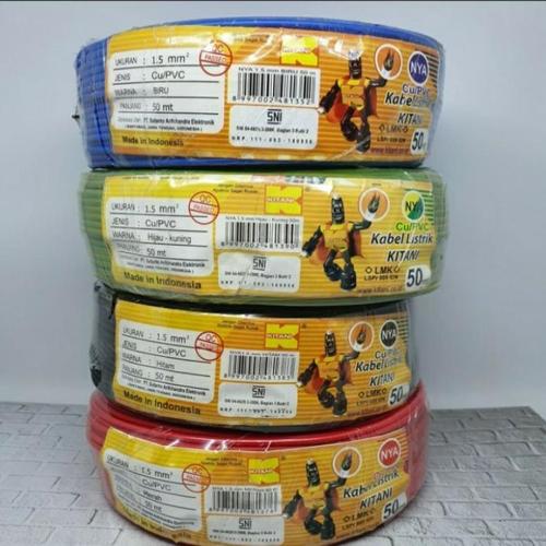 Jual Kabel Listrik NYA 1.5 Kitani 50 Meter kabel listrik tunggal 1 1,5 ...