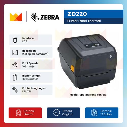 Jual ZEBRA Printer Sticker Label Barcode ZD220 ZD 220 2in1 Pengganti ...