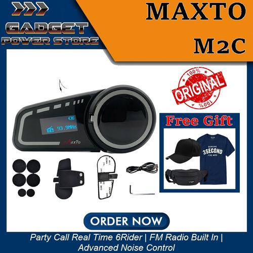 Promo Maxto M2C 6 Rider Intercom Bluetooth Helm Party Call Original ...