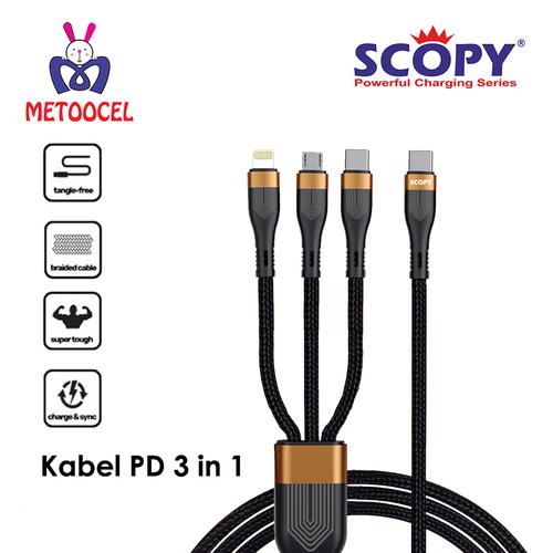 Jual Scopy Kabel PD 3in1 Fast Charging USB Micro Type-C Lightning Iphone - Kota Surakarta ...