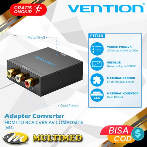 Jual Vention Adapter Converter AEE HDMI To RCA VBs AV Composite - Kota Bekasi - Multimed ...