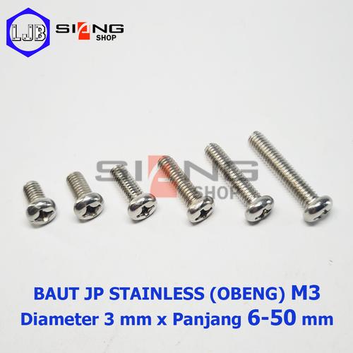 Jual Baut JP Stainless M3 panjang 6 sd 50mm - 10mm (1cm) - Kota Surakarta - LARIS JAYA BAUT ...