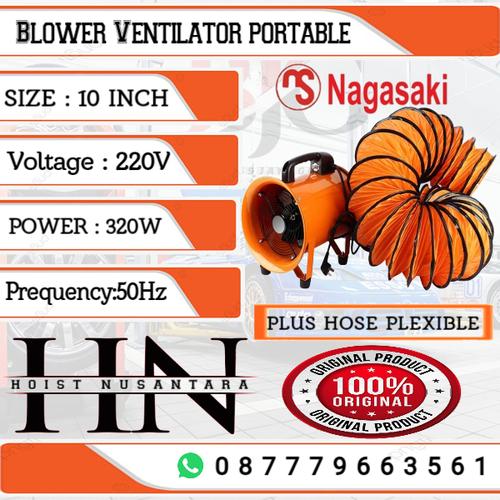 Jual Kipas Blower Ventilator Portable 10 inch Plus Hose Flexible ...