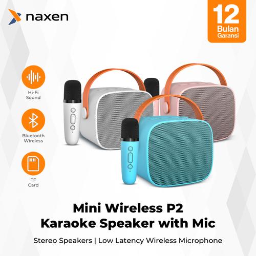 Promo Speaker Bluetooth Karaoke Portable Mini Naxen P2 Extra Bass + Mic ...