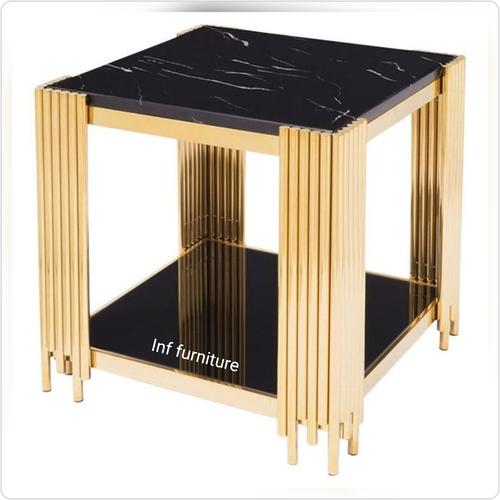 Jual meja tamu meja pojok side table meja kecil stainles top marmer ...