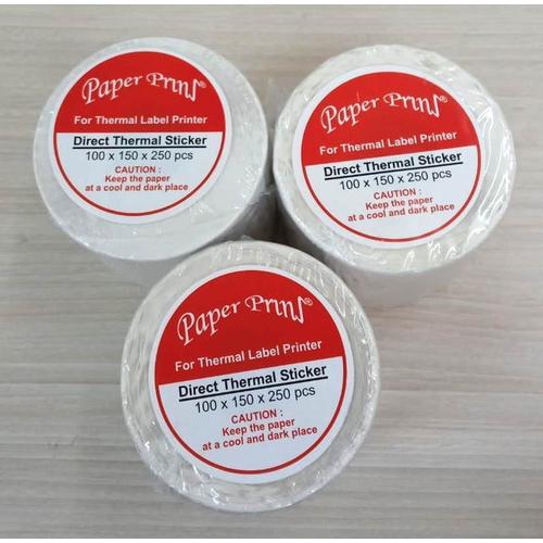 Jual kertas thermall label printer 100 x 150, 250pcs, - Kab. Bekasi ...